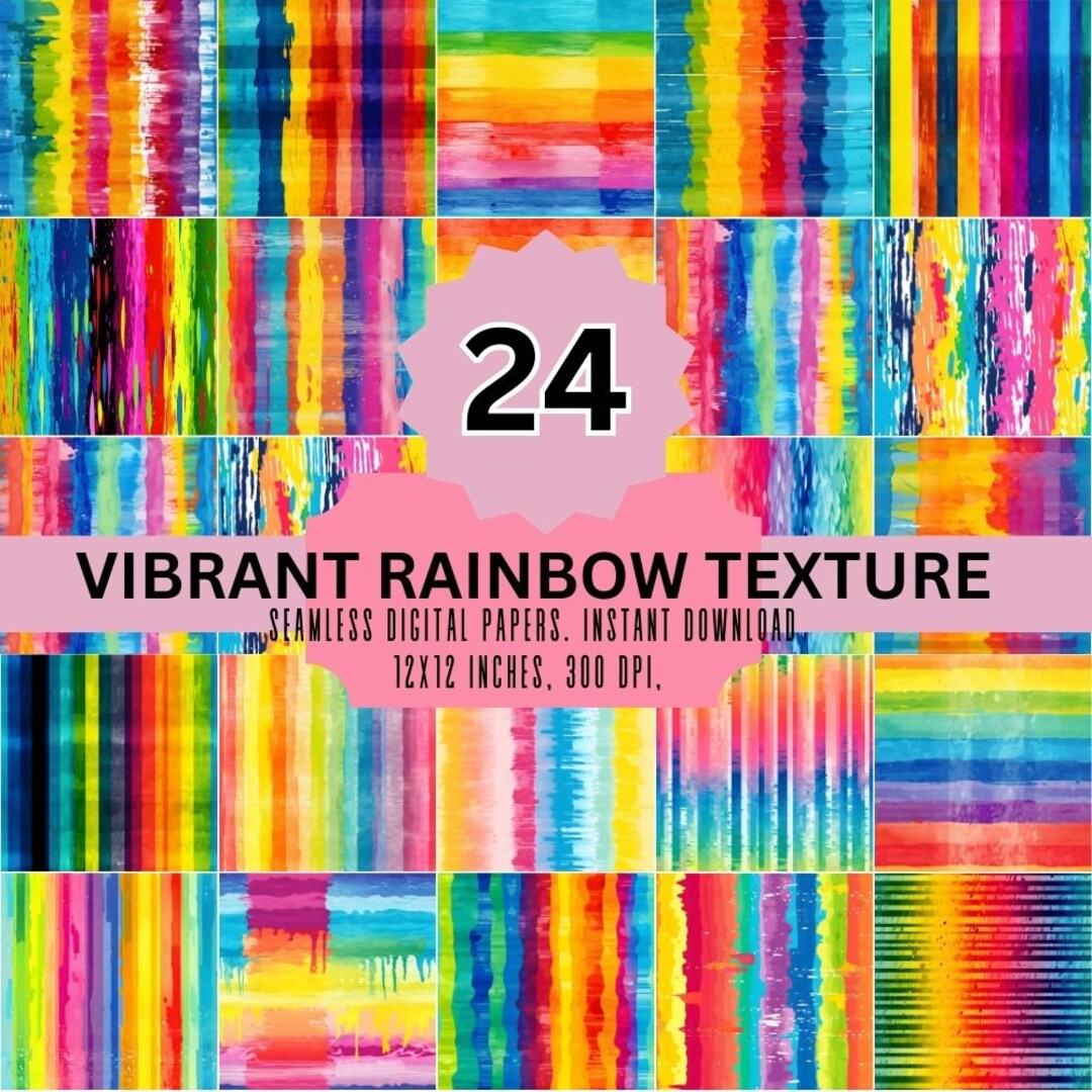 Rainbow Vibrant Textures Seamless Patterns,gradient Rainbow Papers,300 ...