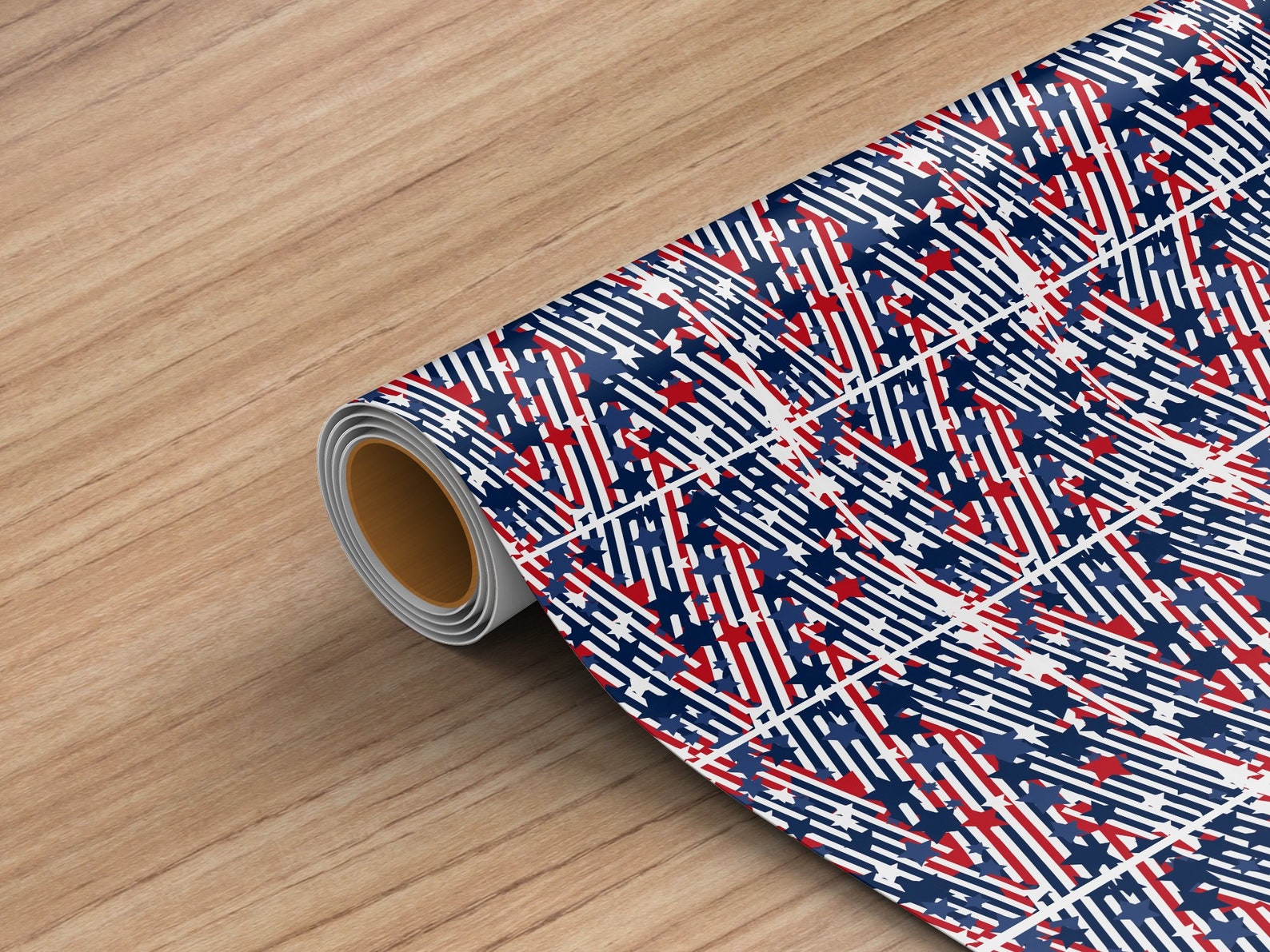 4th of July Seamless Pattern, Patriotic Digital Paper, Red White Blue ...