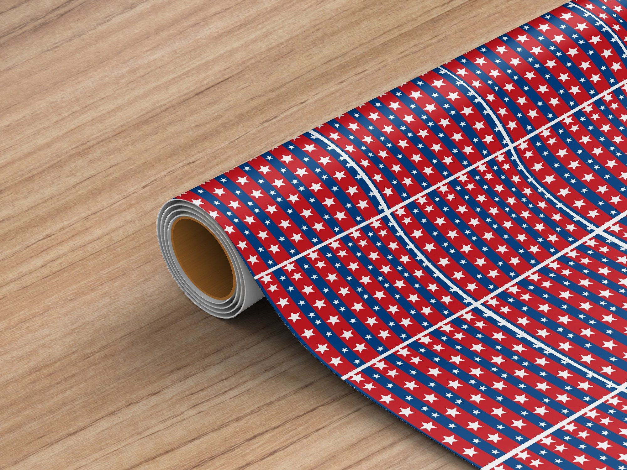 Patriotic Seamless Pattern, Red Blue Stripes Stars, 4th July Digital ...