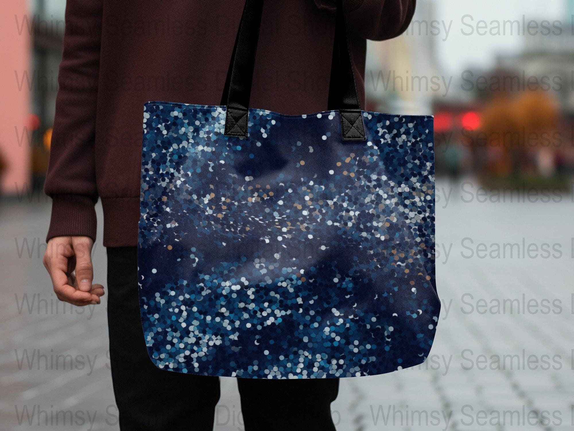 Navy Blue Ombre Glitter Digital Paper, Seamless Pattern, Instant ...