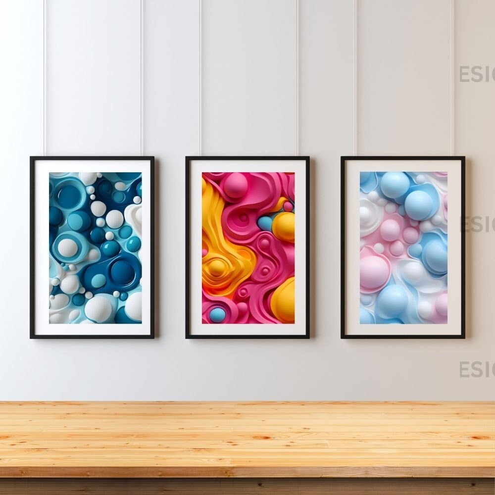 Puff 3D Seamless Pattern Bundle,colorful Digital Textures,hot Pink ...