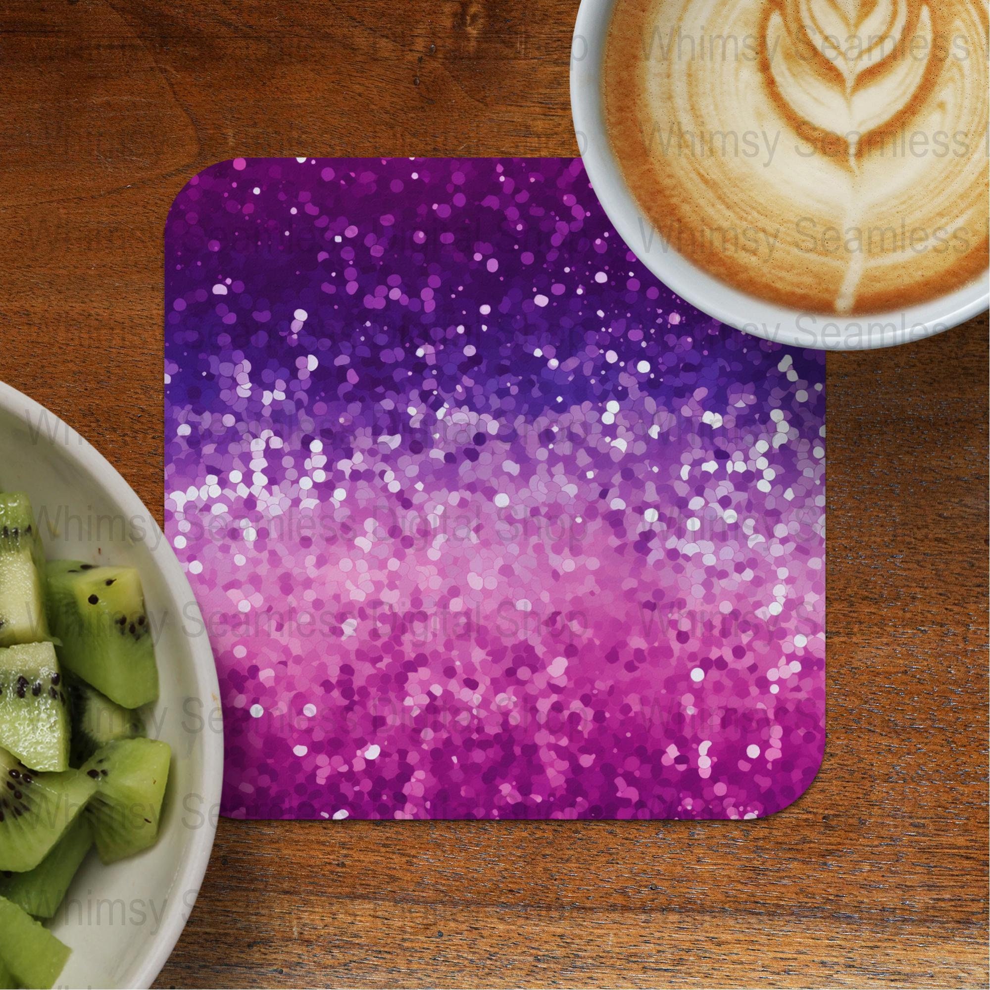 Ombre Gradient Digital Paper, Purple Pink Sparkle, Seamless Background ...