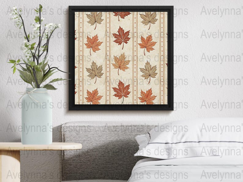 Fall Leaves Seamless Pattern: Maple Autumn Design (digital Download) - Etsy