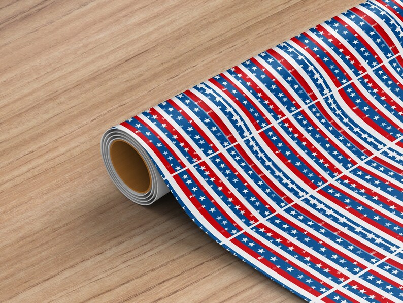 4th of July Seamless Pattern, Patriotic Digital Paper, Stars and ...