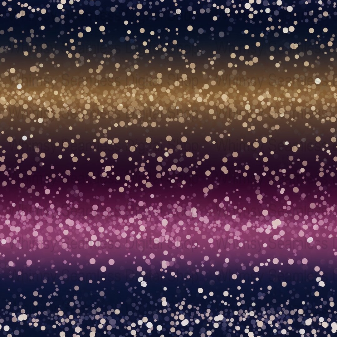 Ombre Gradient Digital Paper, Purple and Gold Sparkle, Seamless ...