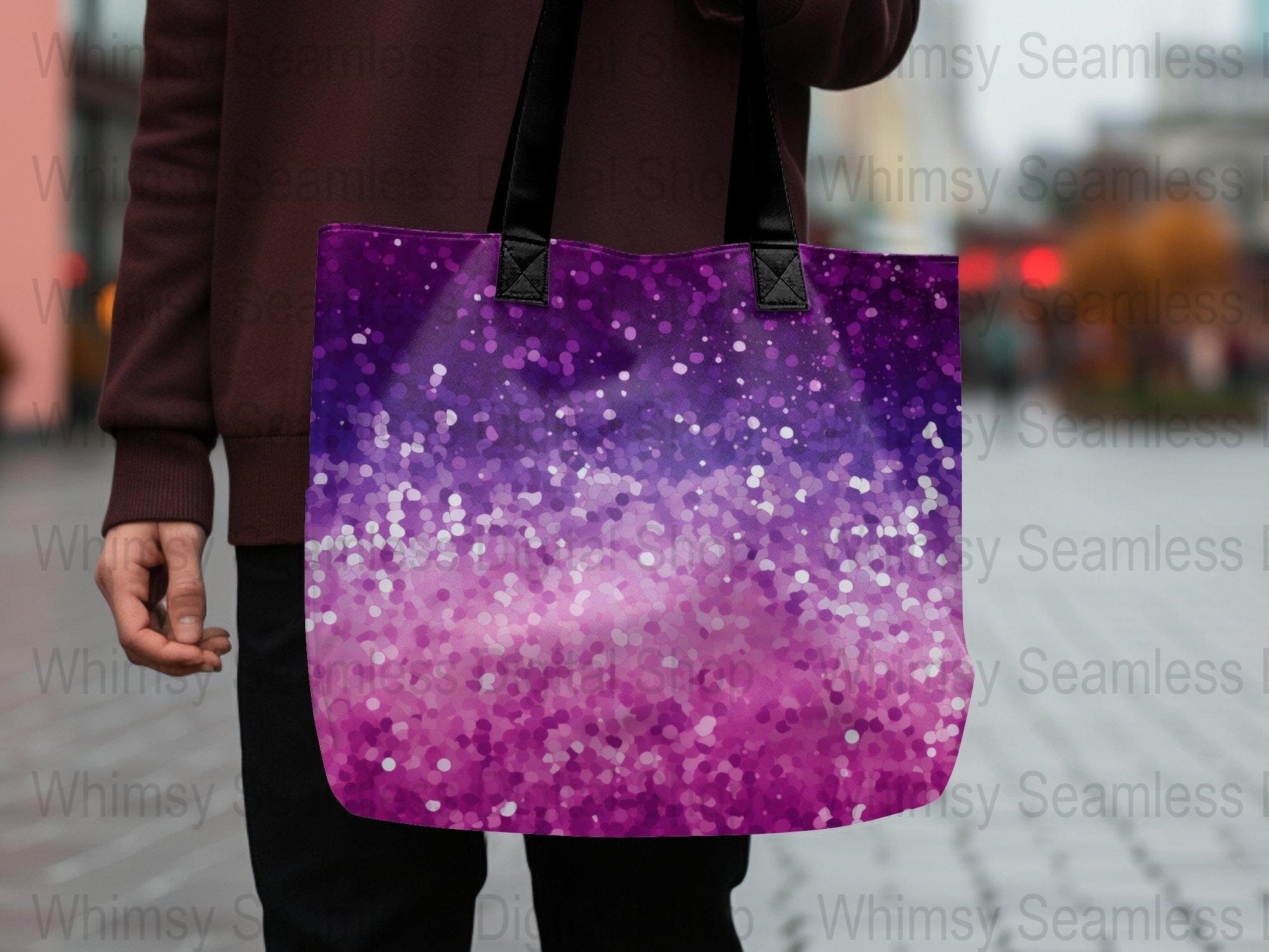 Ombre Gradient Digital Paper, Purple Pink Sparkle, Seamless Background ...