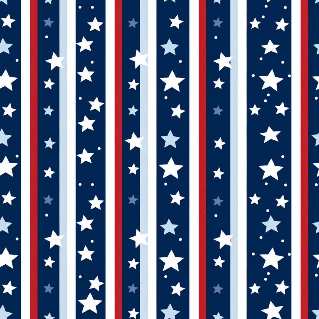 4th of July Seamless Pattern: Patriotic Stars and Stripes (JPG File) - Etsy