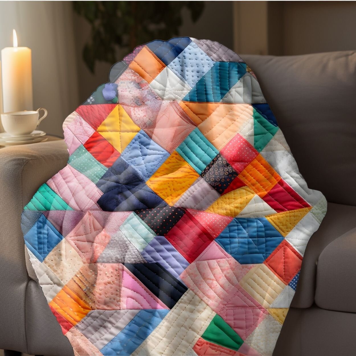 Quilted Seamless Pattern Bundle,quilted Seamless Texture,patchwork ...