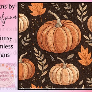 Fall Pumpkin Seamless Pattern: Autumn Thanksgiving Digital Paper - Etsy