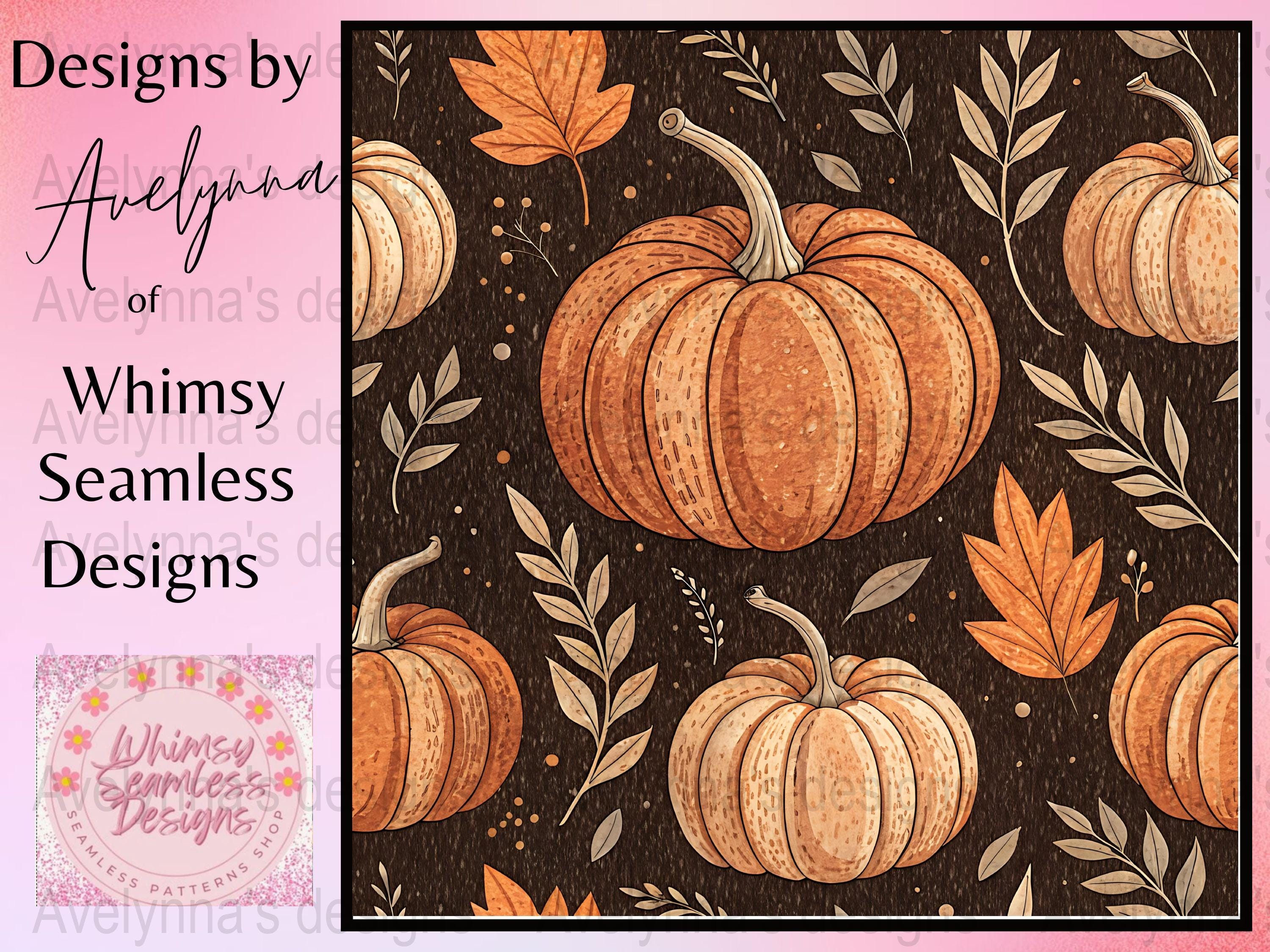 Fall Pumpkin Seamless Pattern: Autumn Thanksgiving Digital Paper - Etsy