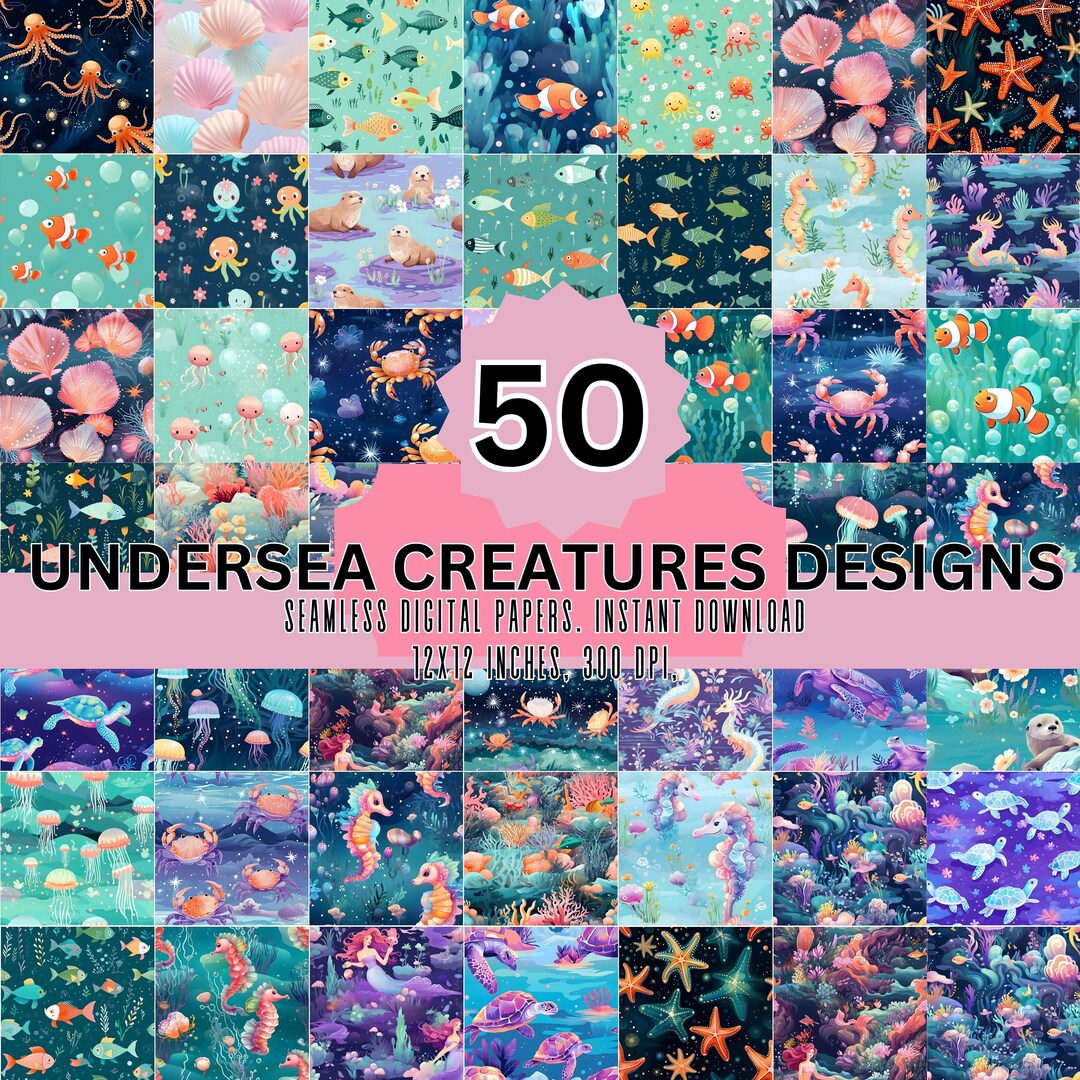 Under the Sea Digital Background,ocean Environment,downloadable ...