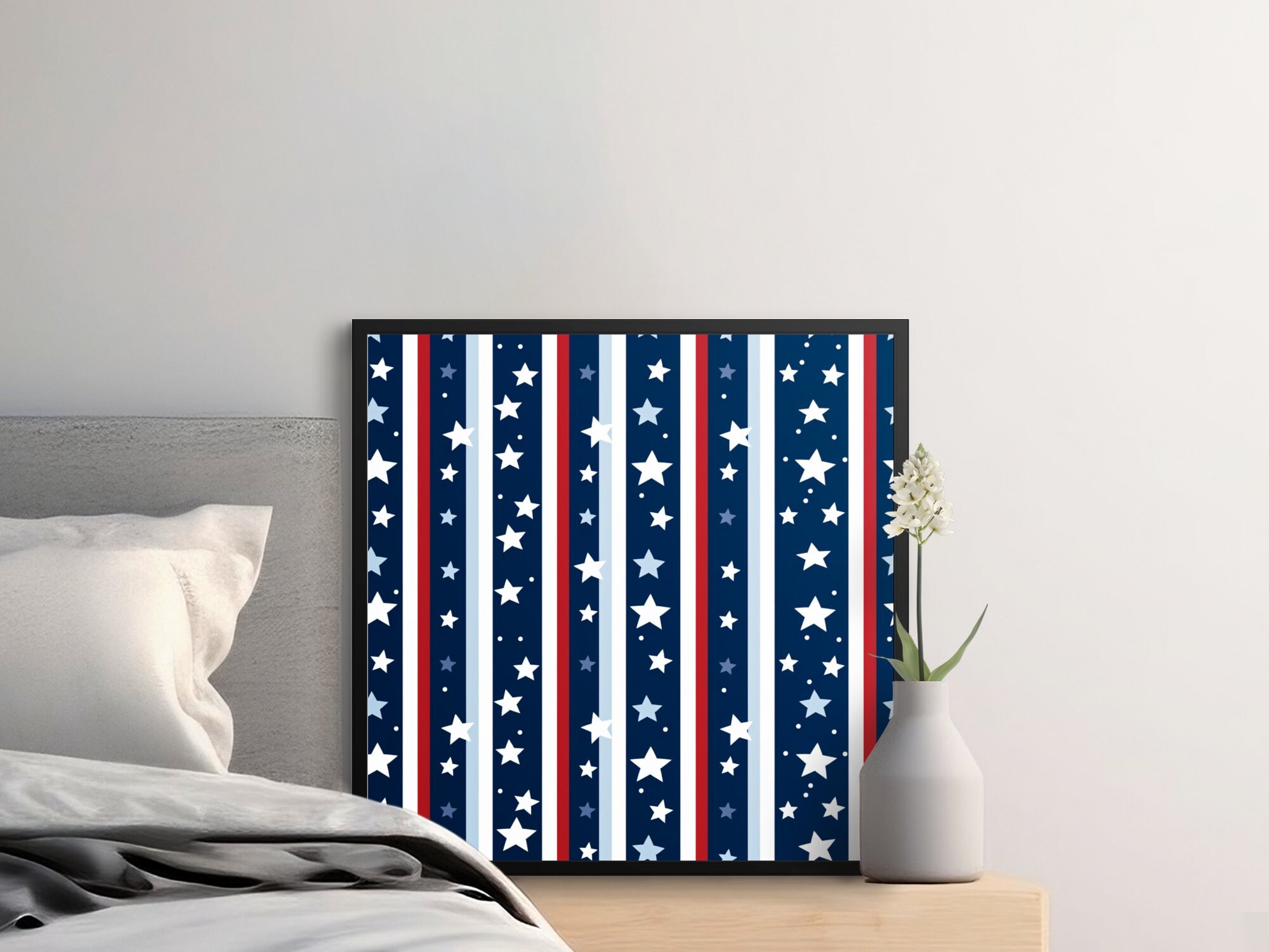 4th of July Seamless Pattern: Patriotic Stars and Stripes (JPG File) - Etsy