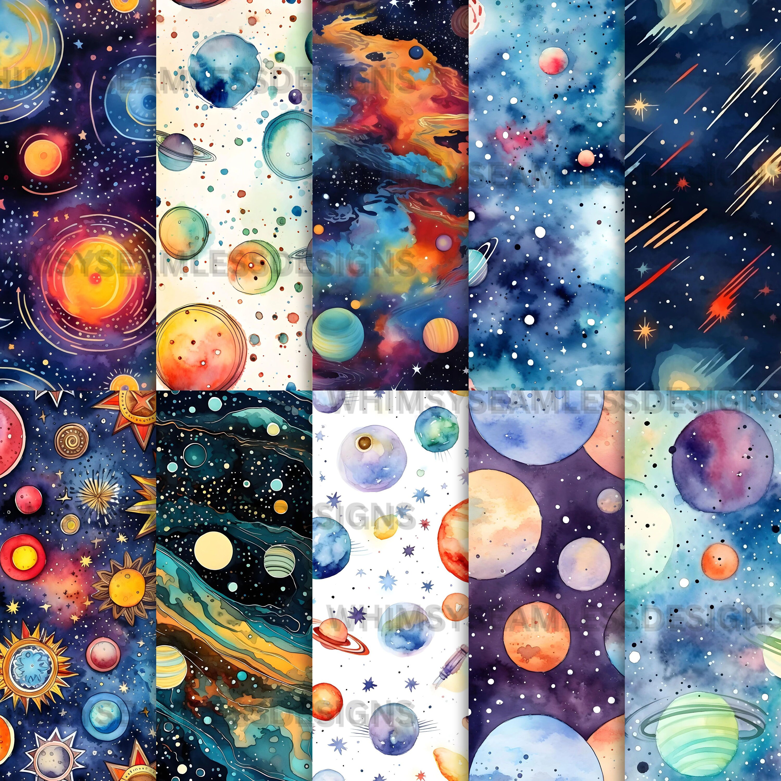 Outer Space Downloadable Pattern, Outer Space Digital Paper, Digital ...