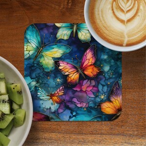 Alcohol Ink Butterfly Art, Seamless Pattern Digital Download, Vibrant ...