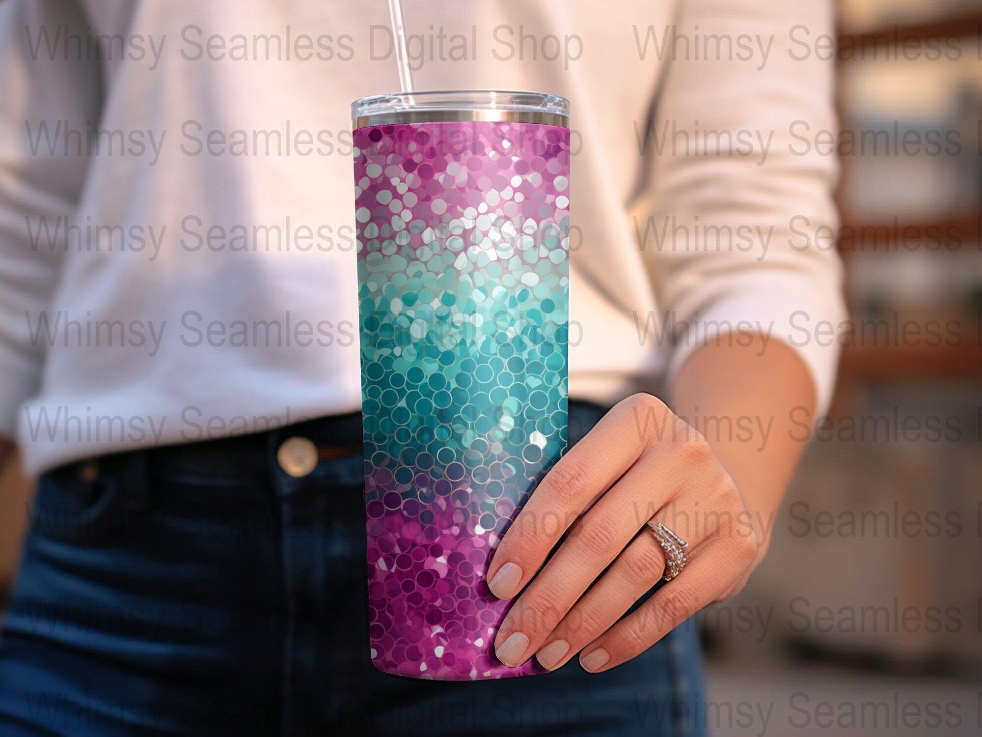 Ombre Gradient Digital Paper, Pink and Turquoise Seamless Pattern ...