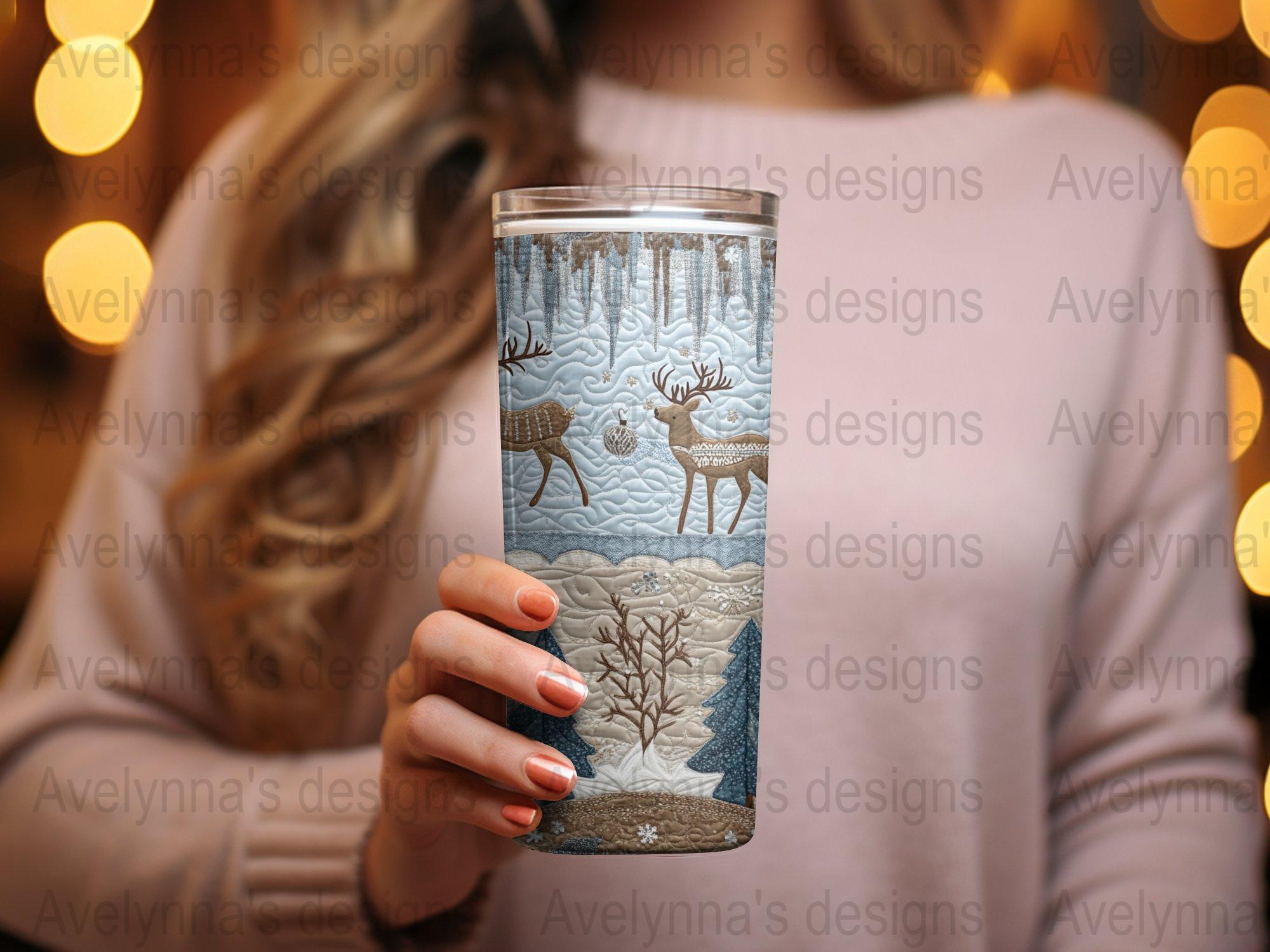 Winter Wonderland Digital Paper Set Reindeer Trees Snowflakes, Winter ...