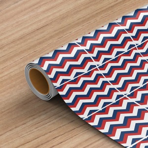 4th of July Chevron Pattern: Red White Blue Seamless File (digital ...