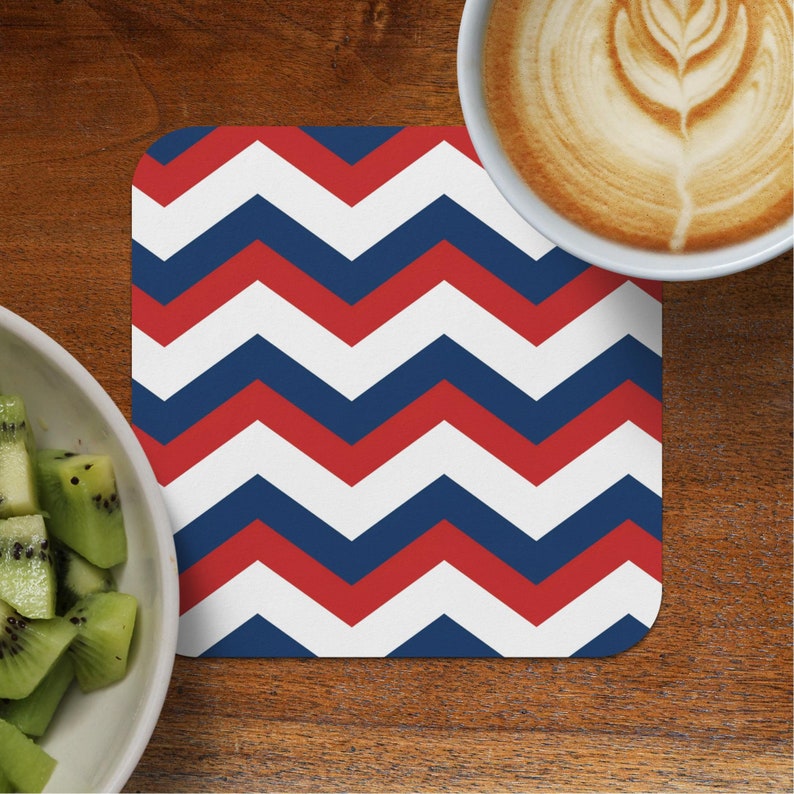 4th of July Chevron Pattern: Red White Blue Seamless File (digital ...