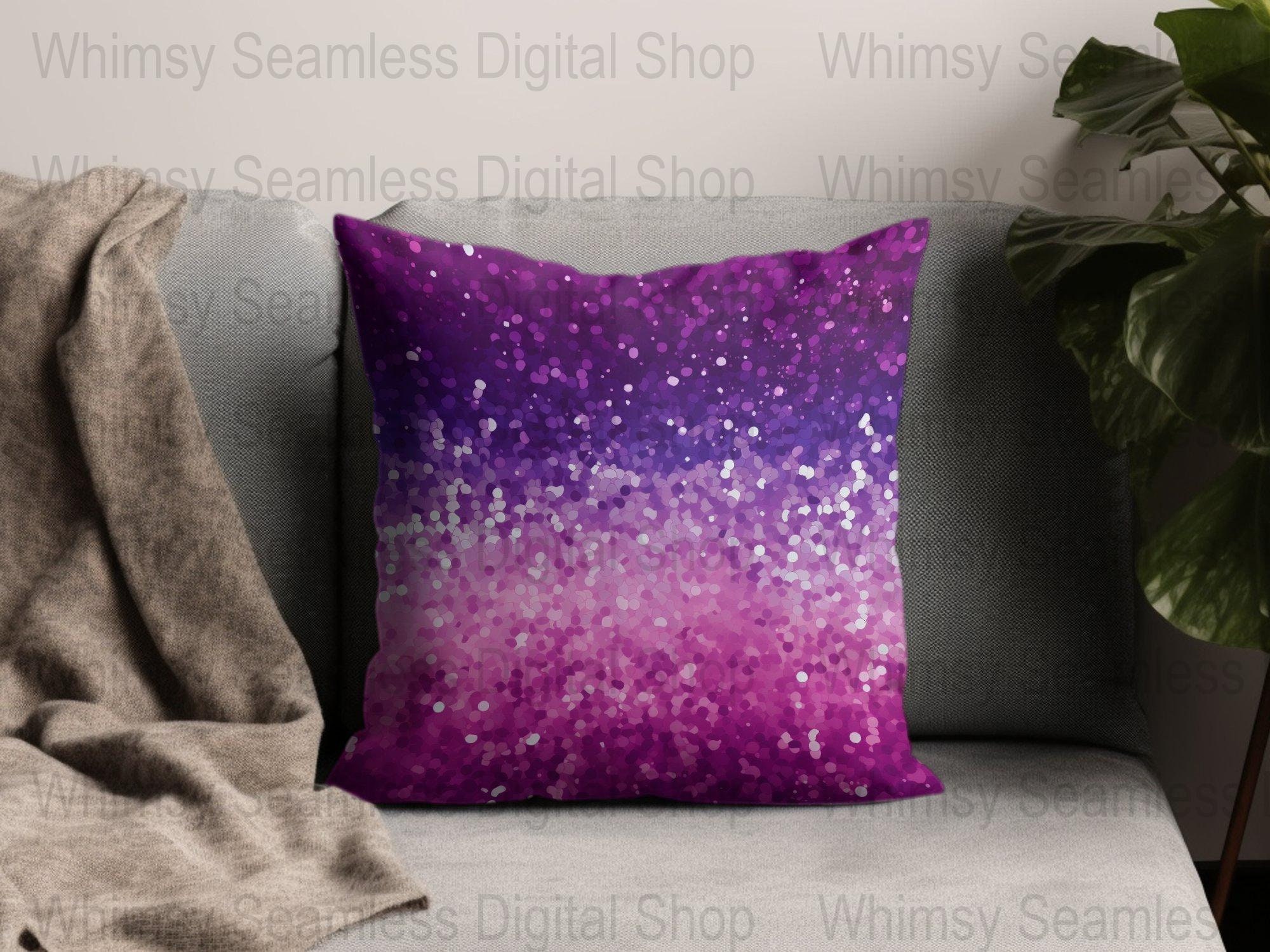 Ombre Gradient Digital Paper, Purple Pink Sparkle, Seamless Background ...