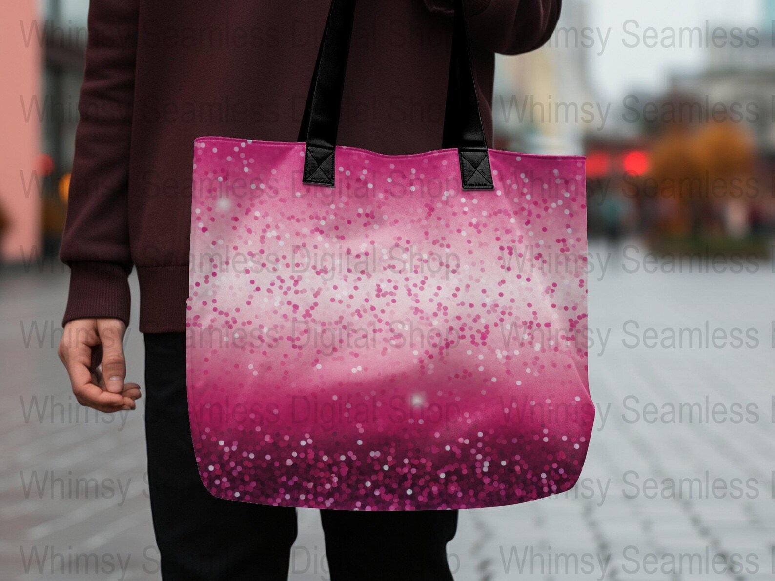 Pink Ombre Glitter Digital Paper: Seamless Sparkle Background (digital ...