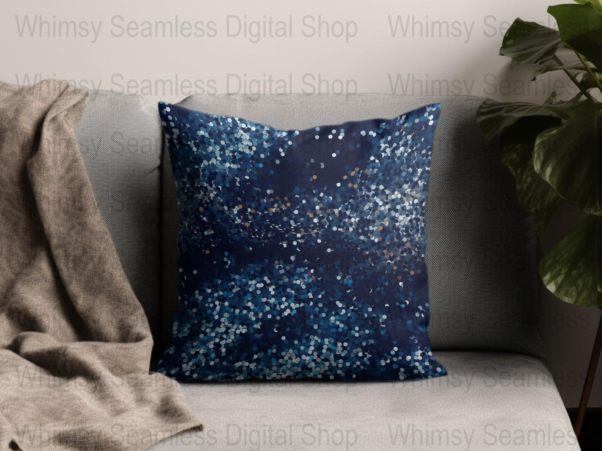 Navy Blue Ombre Glitter Digital Paper, Seamless Pattern, Instant ...