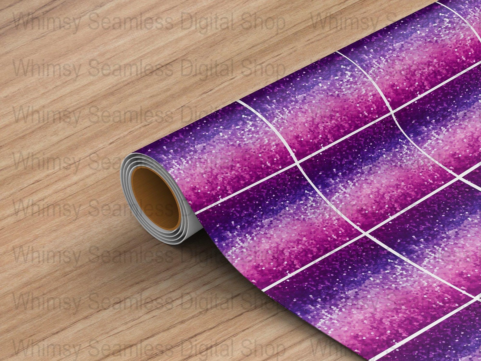 Ombre Gradient Digital Paper, Purple Pink Sparkle, Seamless Background ...