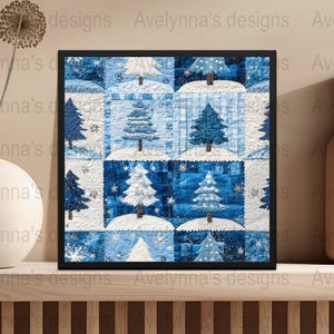 Winter Wonderland Digital Paper, Snowy Forest Patterns, Christmas Tree ...