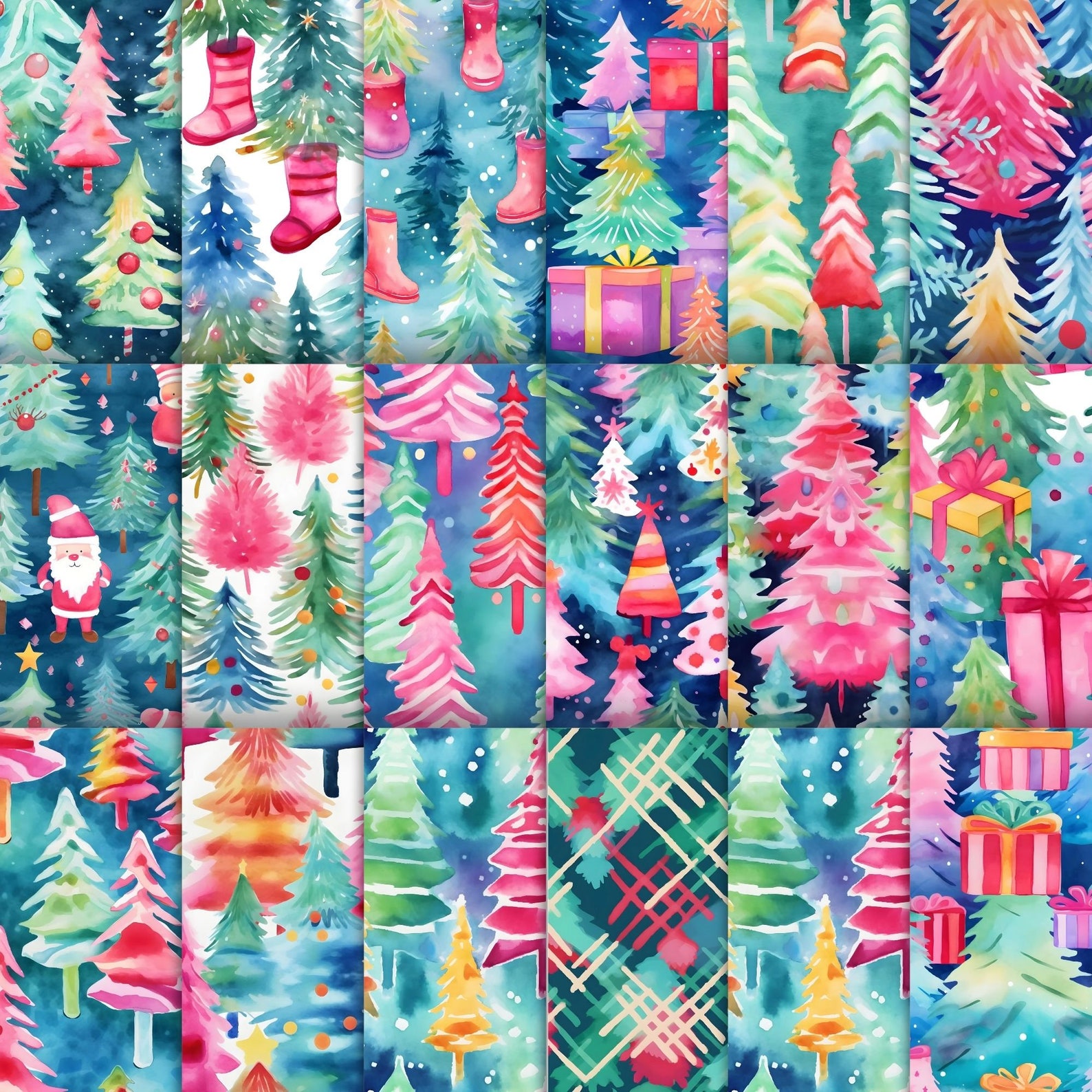 Colorful Preppy Christmas Designs,seamless Preppy Pattern,seamless ...