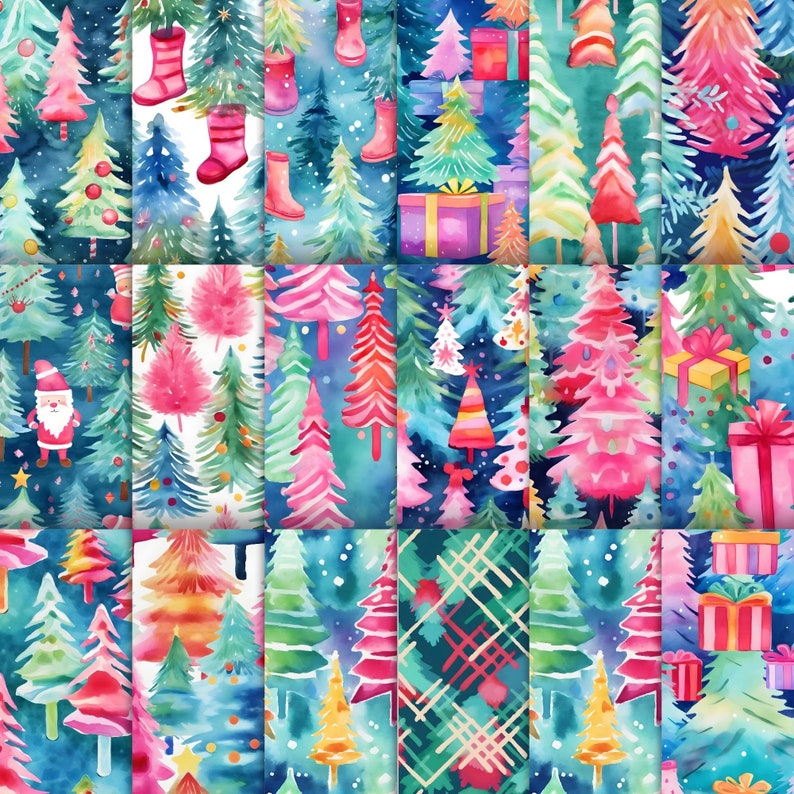 Colorful Preppy Christmas Designs,seamless Preppy Pattern,seamless ...