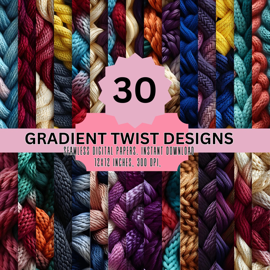 Gradient Twist Digital Paper,downloadable Seamless Patterns,commercial ...
