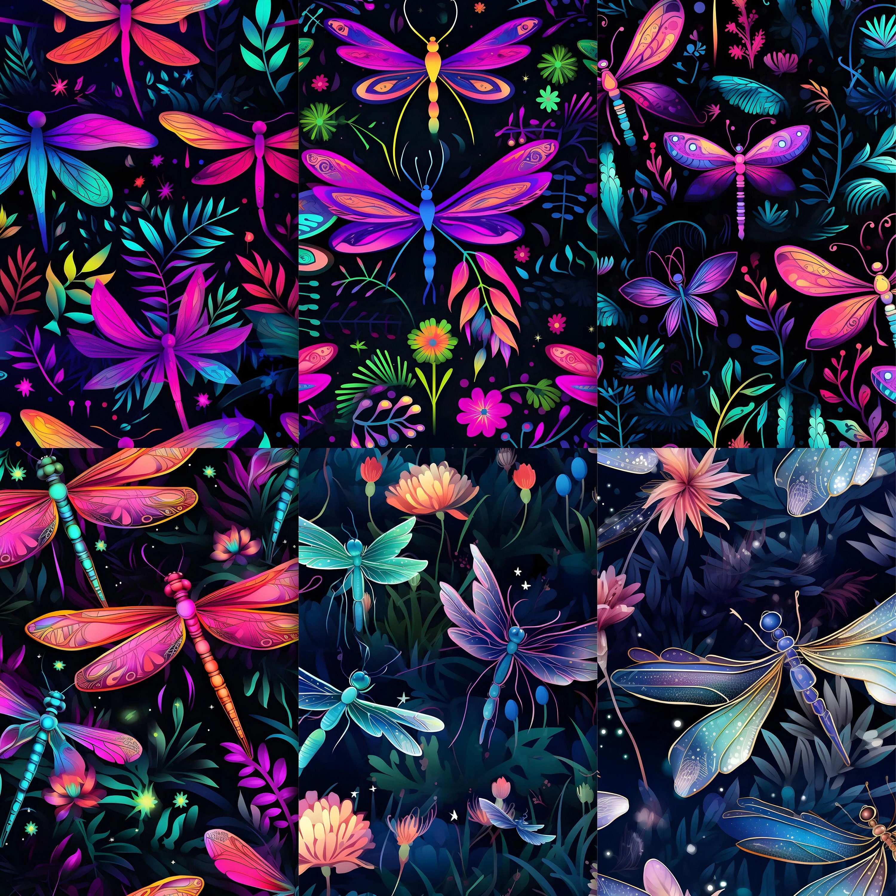 Watercolor Dragonfly Digital Paper Pack,junk Journal Papers Dragonflies,colorful Dragonflies ...