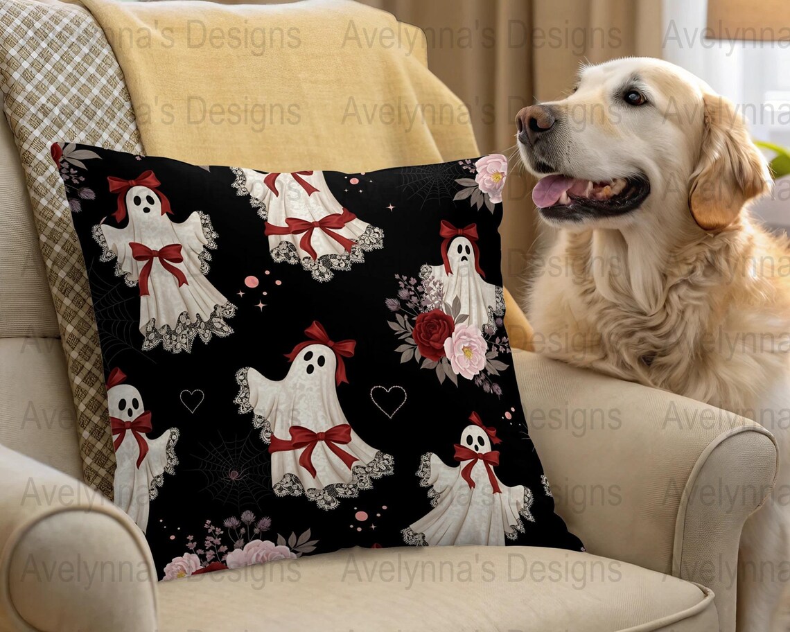 Spooky Cute Ghost Seamless Patterns for Crafters as Used for POD ...