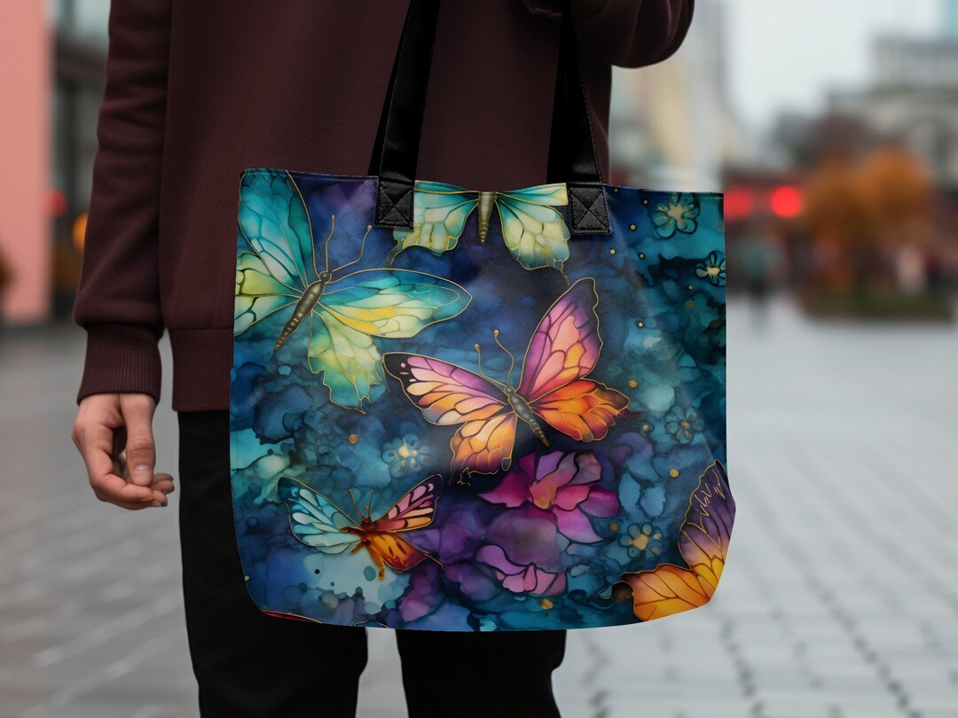 Alcohol Ink Butterfly Art, Seamless Pattern Digital Download, Vibrant ...
