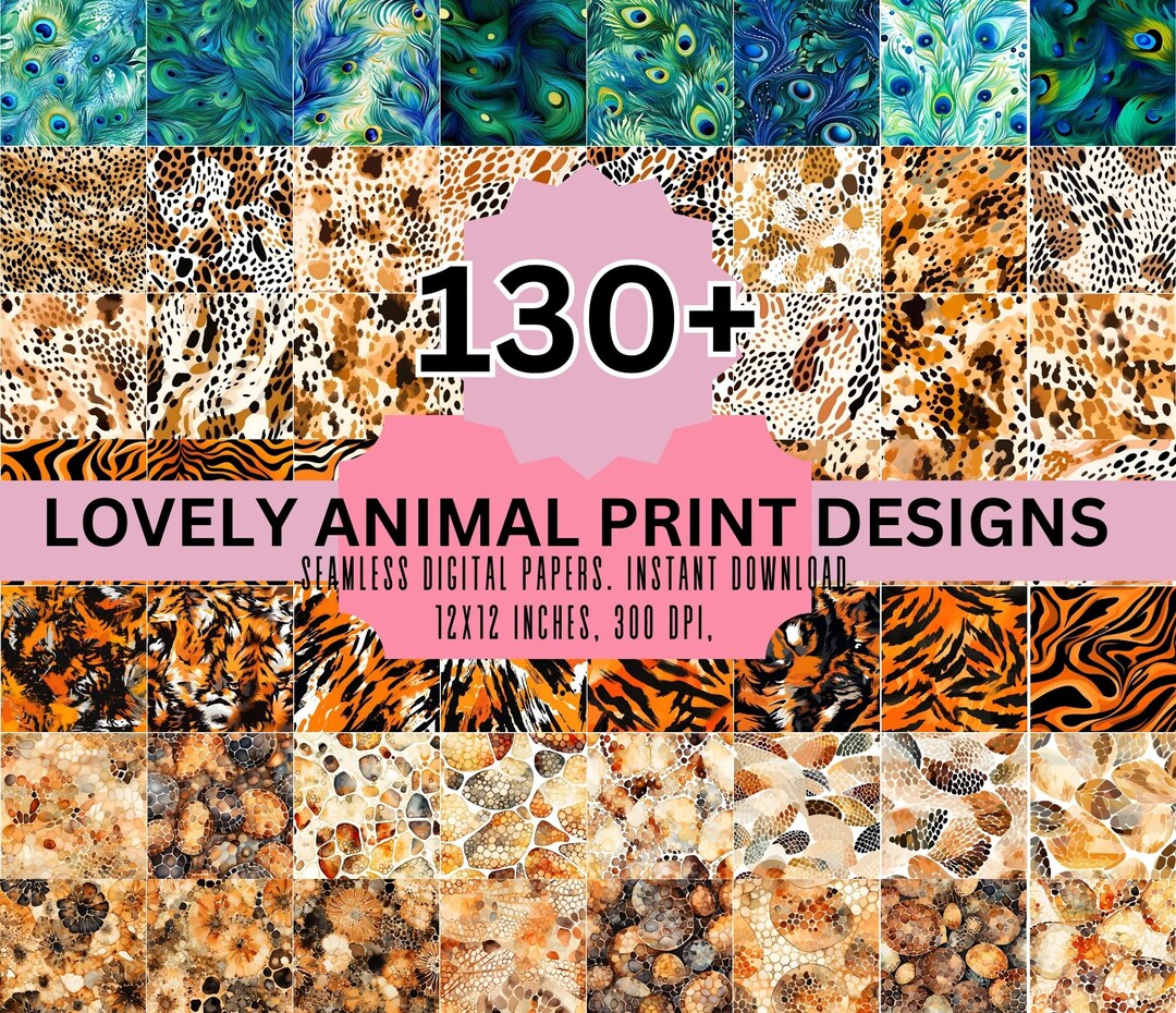 Safari Texture Seamless Patterns,giraffe Zebra Tiger,leopard Stripes ...