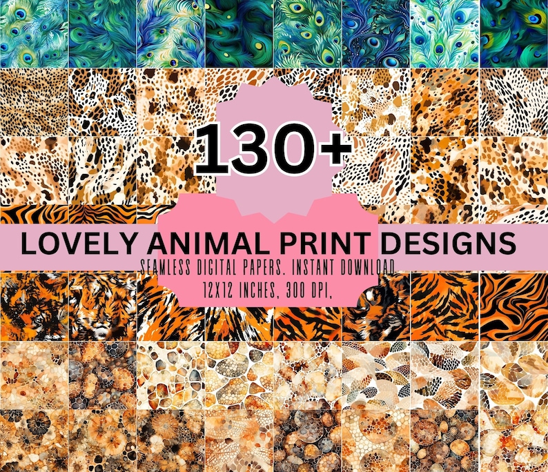 Safari Texture Seamless Patterns,giraffe Zebra Tiger,leopard Stripes ...