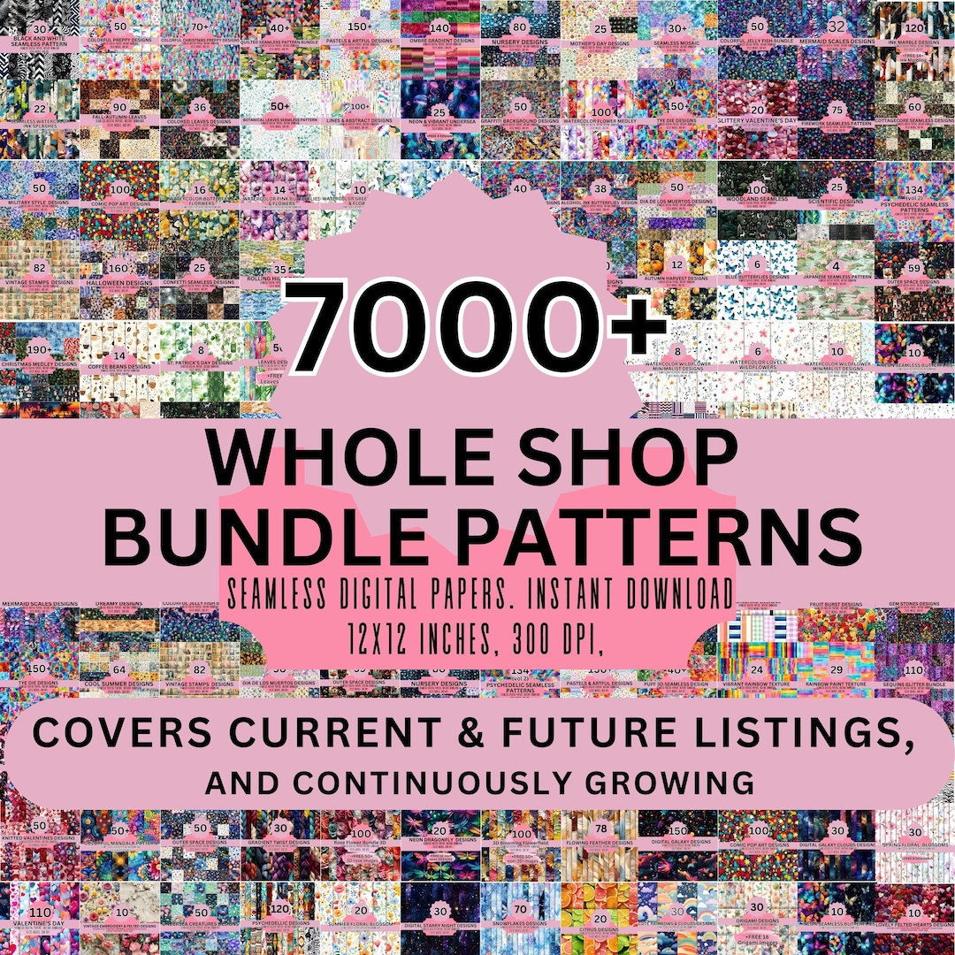 Whole Shop Bundle Designs,whole Shop Bundle Seamless Patterns,entire ...