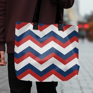 4th of July Chevron Pattern: Red White Blue Seamless File (digital ...