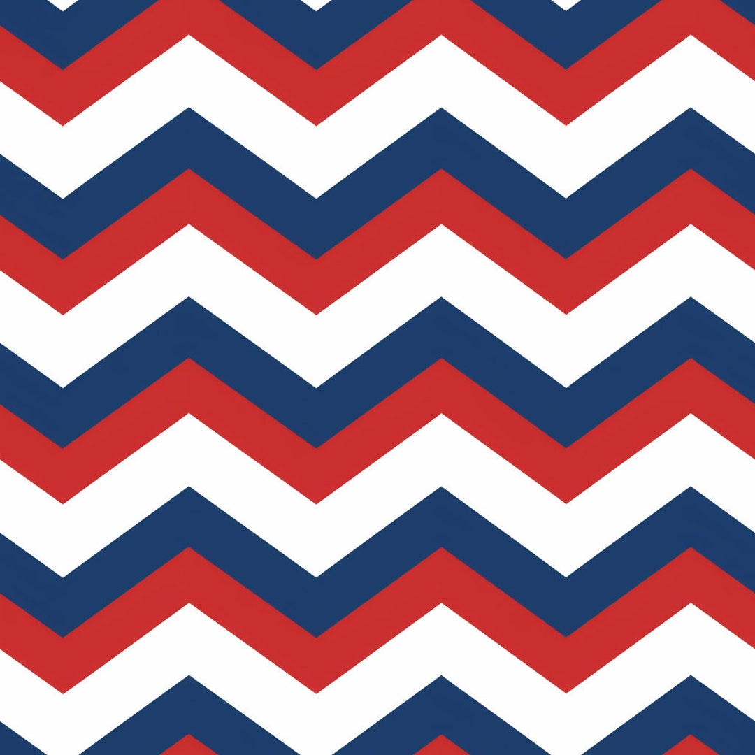 4th of July Chevron Pattern: Red White Blue Seamless File (digital ...