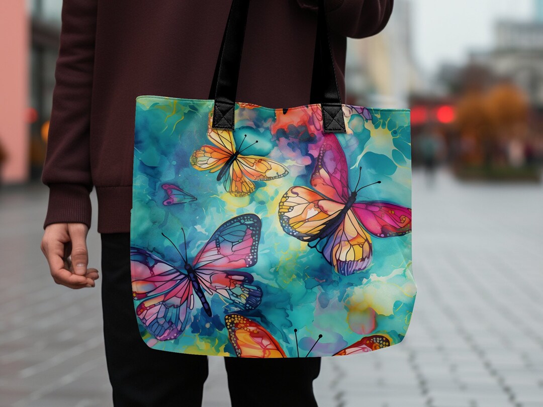 Alcohol Ink Butterfly Pattern: Colorful Seamless Paper (digital ...