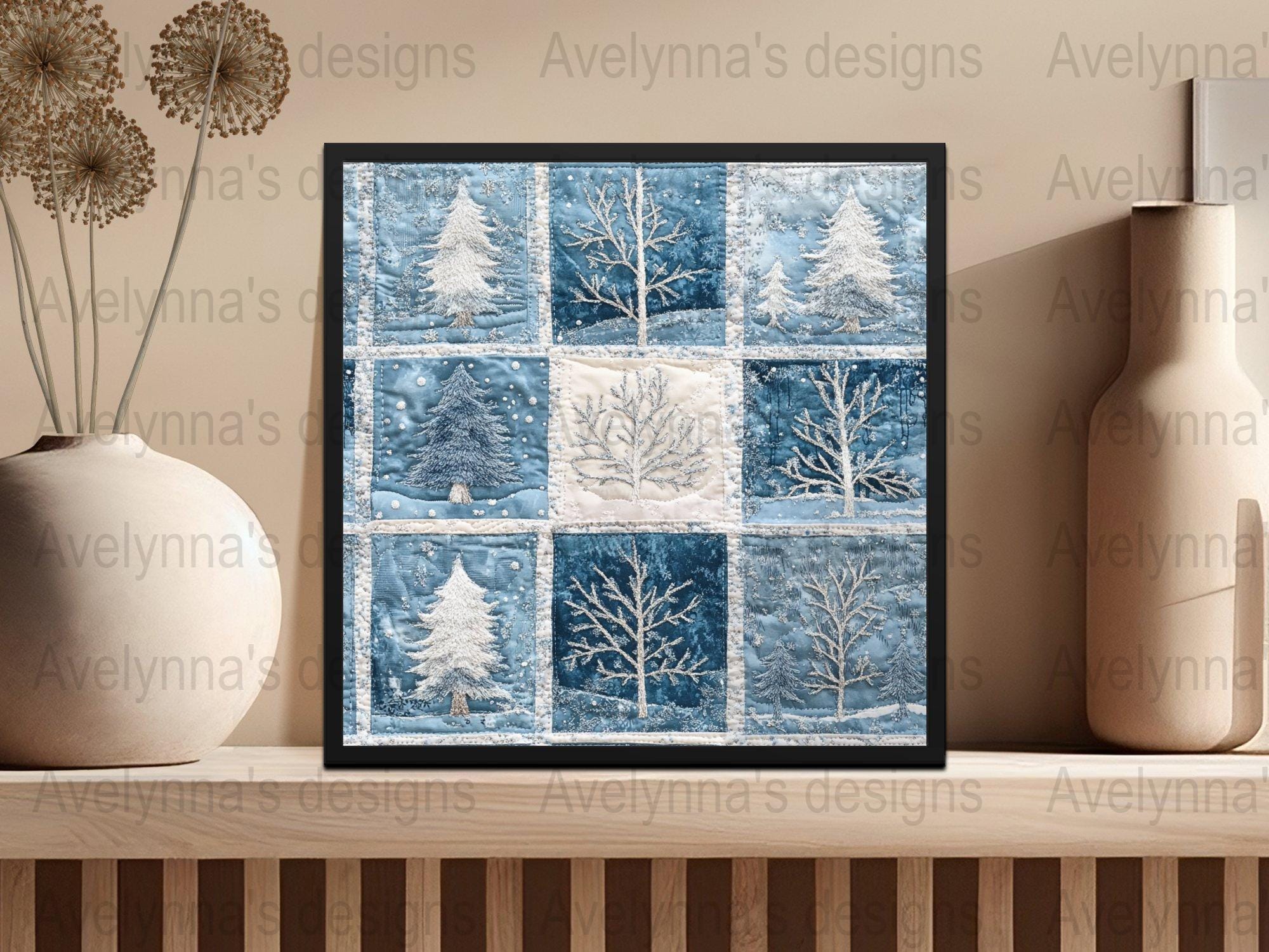 Winter Wonderland Digital Paper Snow-themed Background Pack, Christmas ...