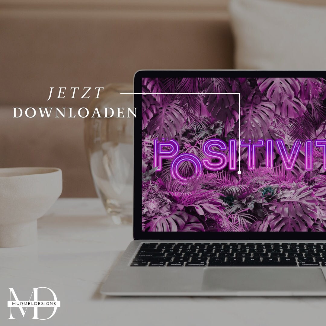 Wallpaper - Printable Art - Positivity - Mural - Digital - Purple ...