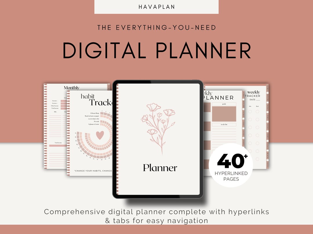 Digital Planner, Undated Planner, 2024 Planner, Goodnotes Compatible ...