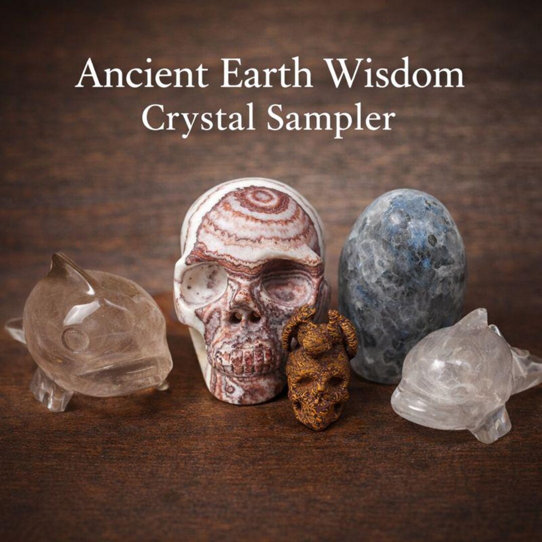 Ancient Earth Wisdom Crystal Sampler – Skull, Dragon, Dolphins ...