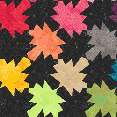 Tessellation Leaf FPP Quilt Pattern - PDF - Repeating Motif Falling ...