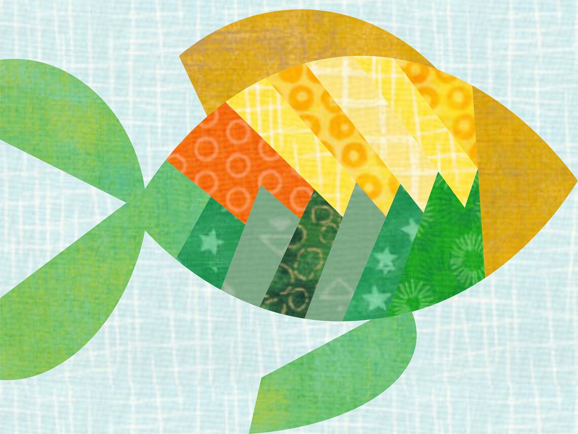 Temperature Fish Quilt Pdf-pattern for FPP Foundation Paper Piecing ...