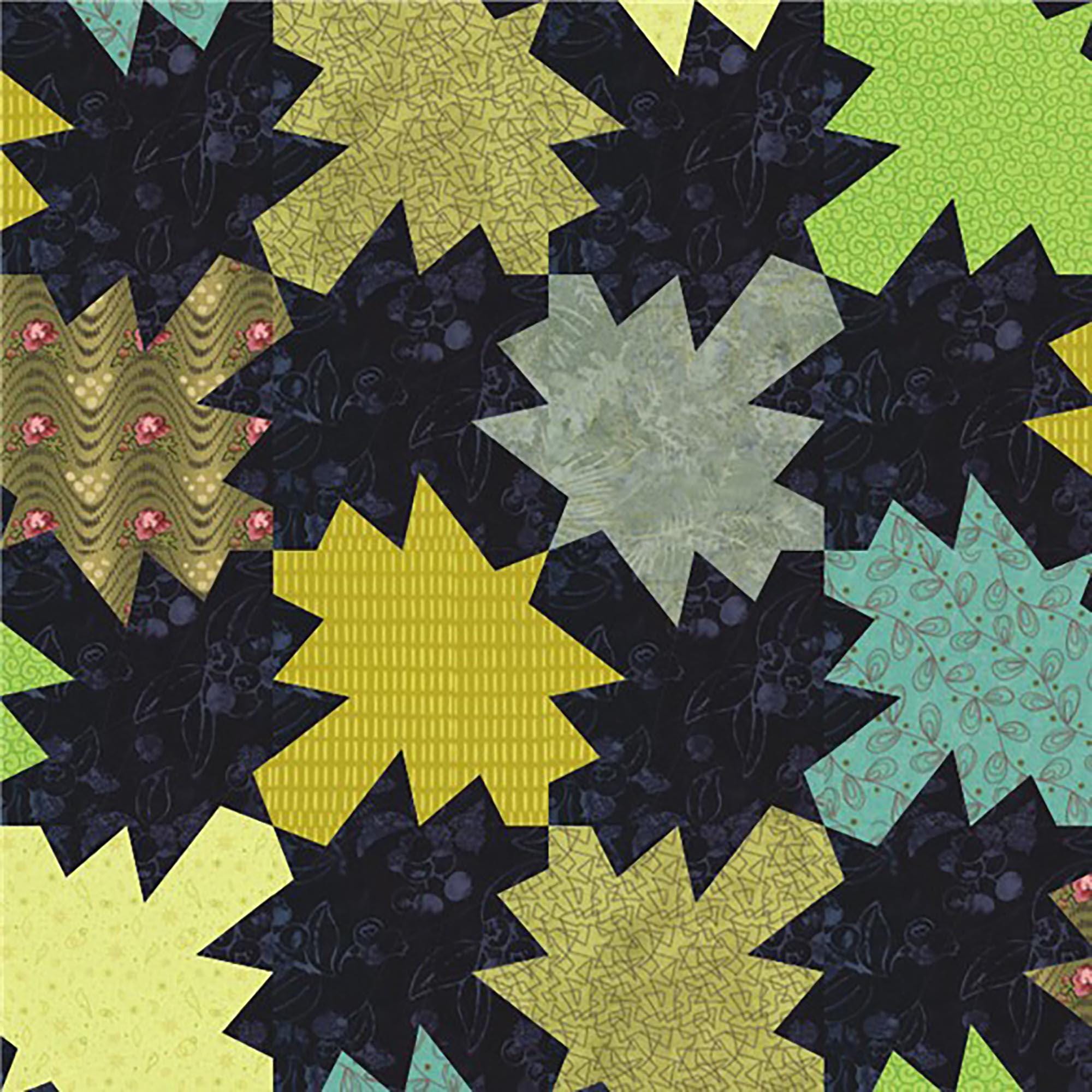Tessellation Leaf FPP Quilt Pattern - PDF - Repeating Motif Falling ...