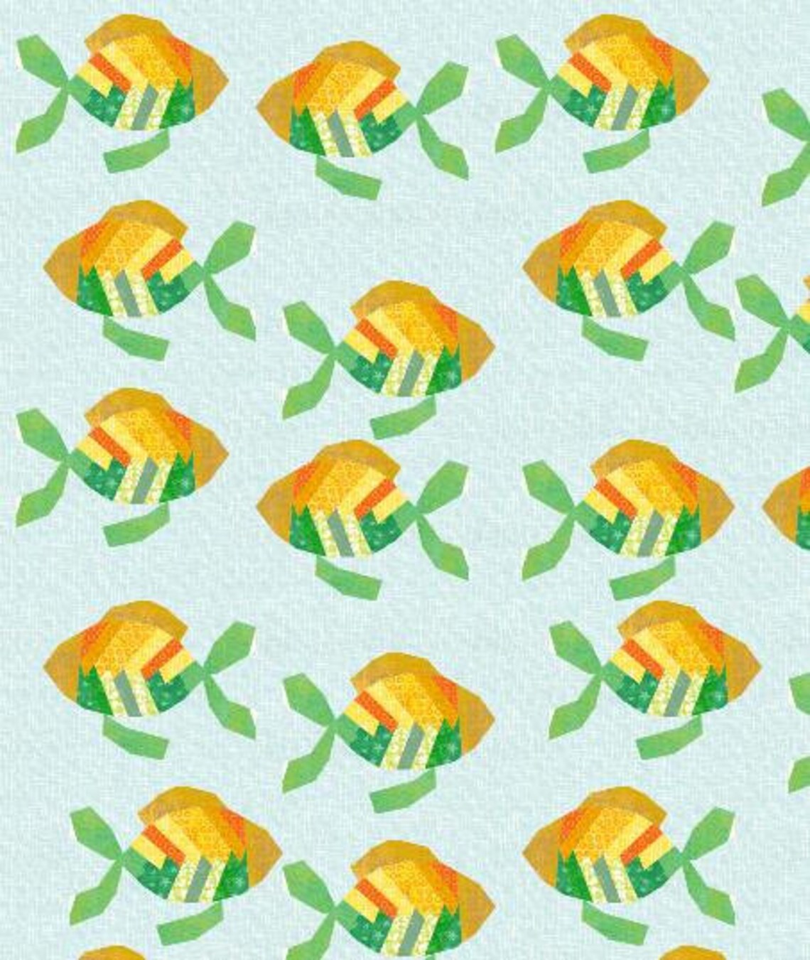 Temperature Fish Quilt Pdf-pattern for FPP Foundation Paper Piecing ...