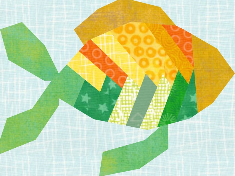 Temperature Fish Quilt Pdf-pattern for FPP Foundation Paper Piecing ...
