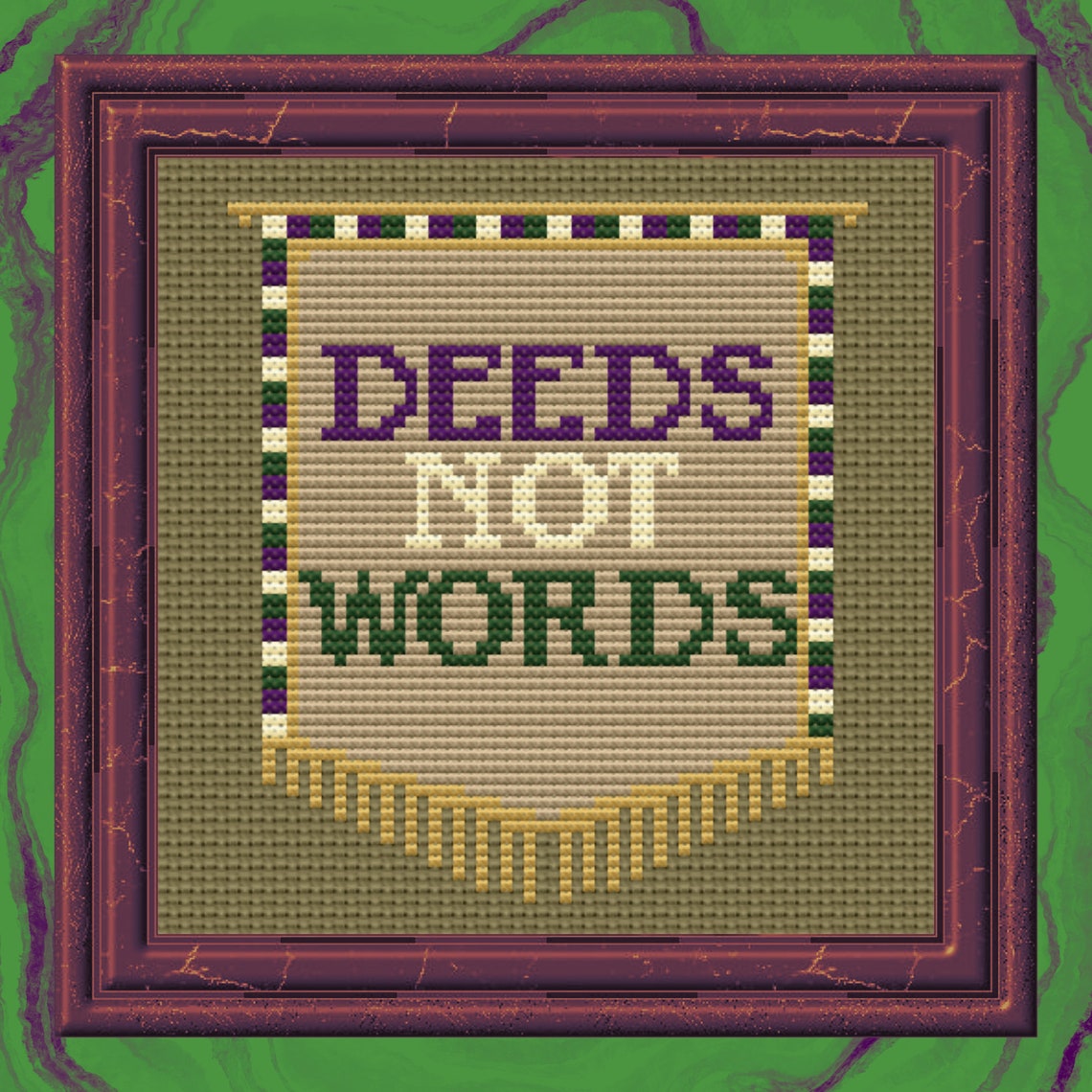 Suffragette Banner Cross Stitch Pattern Digital PDF Feminist, History ...