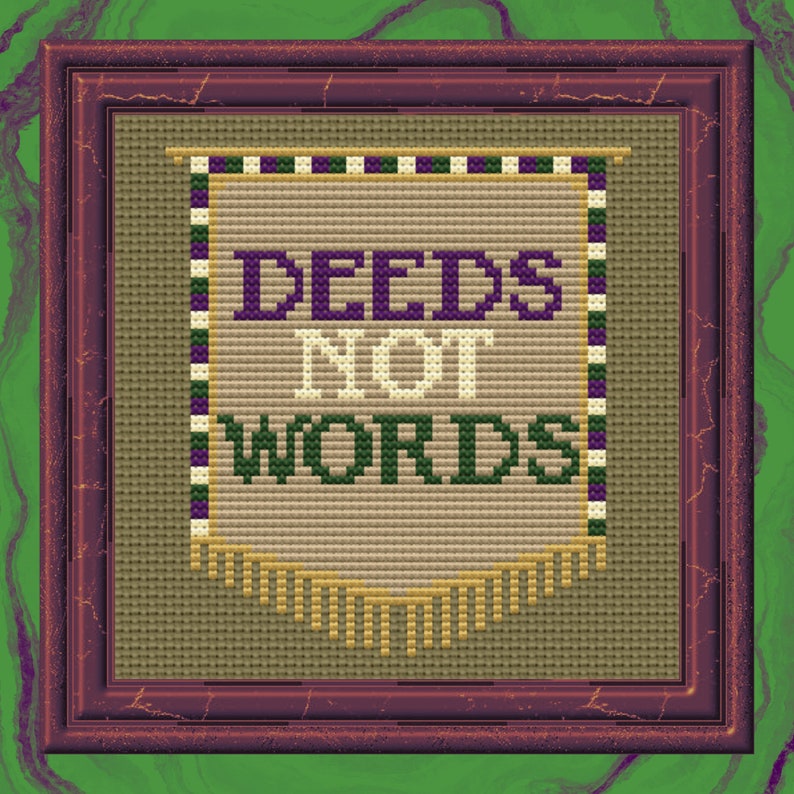Suffragette Banner Cross Stitch Pattern Digital PDF Feminist, History ...